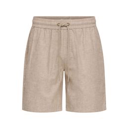Leinenhose Blend "Leinenhose BHAban", Damen, Gr. M, N-Gr, beige (crockery), Obermaterial: 70% Baumwolle CO. 30% Leinen LI., Hosen Leinenhose