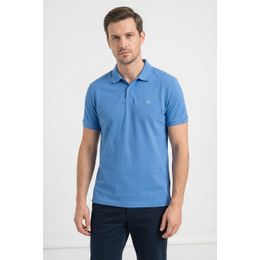 Poloshirt Calvin Klein Jeans "SS CASUAL PIQUE CLASSIC POLO", Herren, Gr. XL, french blau, Jersey, Obermaterial: 100% Baumwolle, regular fit normal, Rundhals, eingesetzt angesetztes B&uuml;ndchen, Shirts Poloshirt, Mit Rundhalsausschnitt