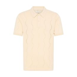 Poloshirt Blend "Poloshirt BHDuran Knit", Herren, Gr. L, beige (bleached sand), Obermaterial: 100% Baumwolle CO., Shirts Poloshirt