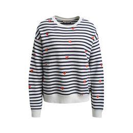 Smith & Soul Sweatshirt SMITH & SOUL, Damen, Gr. XXL, marine, Sweatware, Obermaterial: 80% Baumwolle, 20% Modal, bedruckt, gestreift, relaxed fit normal, Rundhals, Rippb&uuml;ndchen, Sweatshirts Sweatshirt, mit Rundhals, Relaxed Fit