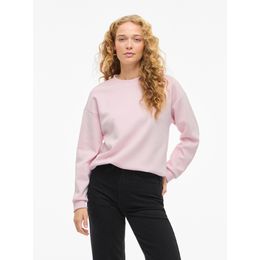 Sweatshirt Vila "VISANDY L/S SWEAT TOP - NOOS", Damen, Gr. S, cherry blossom, Sweatware, Obermaterial: 50% Viskose, 44% Polyester, 6% Elasthan, unifarben, regular fit normal, Rundhals, Sweatshirts Sweatshirt, Viskosemischung, regular fit