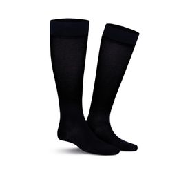 Kniestr&uuml;mpfe Kunert "FLY&CARE", Herren, Gr. 49-50, schwarz, navy, Baumwollmischung, normal, Socken Kniestr&uuml;mpfe, St&uuml;tzklasse 3, druckfreier Komfortbund