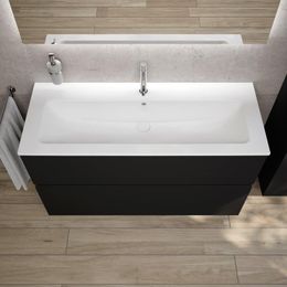 Duravit ME by Starck Waschtisch, evineo ineo5 evo Unterschrank B: 121 cm, 2 Ausz&uuml;ge, mit Griffmulde,, 236112AC00+BE0716BM,