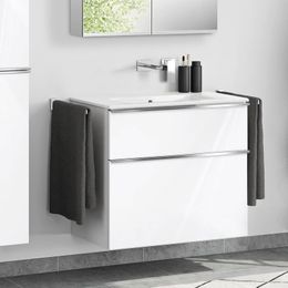 Duravit ME by Starck Waschtisch, evineo ineo4 Unterschrank B: 83 cm, 2 Ausz&uuml;ge, mit Griff,, 233683AA60+BE0266WH,