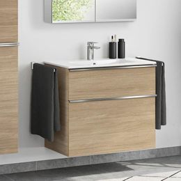 Duravit ME by Starck Waschtisch, evineo ineo4 Unterschrank B: 83 cm, 2 Ausz&uuml;ge, mit Griff,, 233683AA00+BE0266OA,