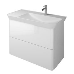 Burgbad Iveo Schrank mit Waschtisch, 2 Ausz&uuml;ge, SFEO080RF2833C0001G0162,