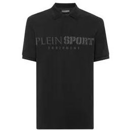 Poloshirt Plein Sport "Statement", Damen, Gr. XS, schwarz (02, schwarz), Obermaterial: 100% Baumwolle, Shirts