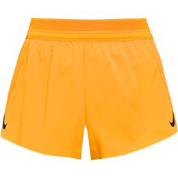 Nike W NK ARSWFT DFADV MR 3IN SHORT Laufshorts Damen - Gr&ouml;&szlig;e XS - orange