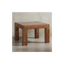 KADIMA DESIGN Rustikaler Couchtisch NAKO: Akazienholz, quadratisch, handgefertigt, pflegeleicht.