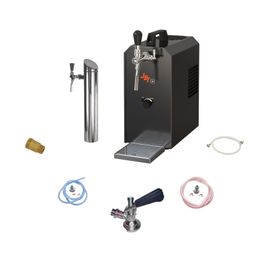 ich-zapfe Untertheken Komplett Set - Zapfanlage, Bierzapfanlage JET 30K Bierkoffer mit Luftpumpe Durchlaufk&uuml;hler 1-leitig Trockenk&uuml;hler, bis zu 35 Liter/h, Zapfkopf:KeyKeg