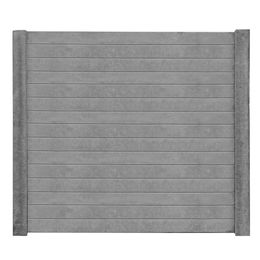 Beckers Betonzaun Betonzaunplatte 200 x 38,5 x 3,5 cm sehr pflegeleicht, hoher Schallschutz, Grau