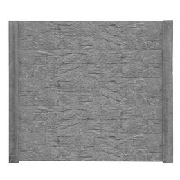 Beckers Betonzaun Betonzaunplatte 'Standard Flagstone' 200 x 38,5 x 3,5 cm grau