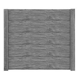 Beckers Betonzaun Betonzaunplatte 'Standard Toscana' 200 x 38,5 x 3,5 cm grau