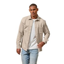 John Devin Herren Hemdjacke, beige-meliert, Gr&ouml;&szlig;e S (44/46)