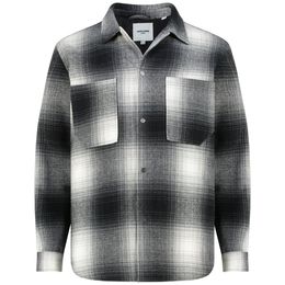 Jack & Jones Herren Gro&szlig;e Gr&ouml;&szlig;en | Jack&Jones Kariertes Overshirt Farbe wei&szlig; Gr&ouml;&szlig;e: 6XL