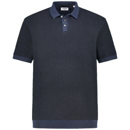 Jack & Jones Gro&szlig;e Gr&ouml;&szlig;en Jack&Jones Strick-Poloshirt aus Biobaumwolle Farbe blau Gr&ouml;&szlig;e: 5XL