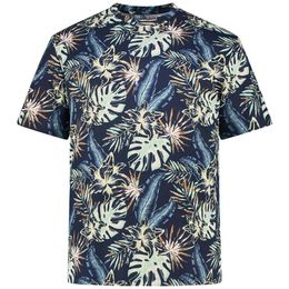 Jack & Jones Gro&szlig;e Gr&ouml;&szlig;en Jack&Jones T-Shirt mit Allover-Muster Farbe blau Gr&ouml;&szlig;e: 7XL