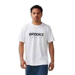 Brooks Graphic Short Sleeve Bekleidung Herren wei&szlig;