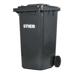 STIER 2-Rad-M&uuml;llgro&szlig;beh&auml;lter 240 l grau BxTxH 576x720x1067 mm (904682)