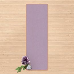 Bilderwelten Yogamatte Kork Unifarben violett Training Sportmatte - Lavendel - Gymnastik rutschfest