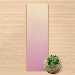Bilderwelten Yogamatte Kork Illustration beige Training Sportmatte - Farbverlauf Creme - Gymnastik rutschfest