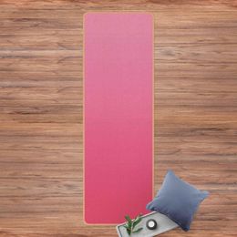Bilderwelten Yogamatte Kork Illustration pink Training Sportmatte - Farbverlauf Pink - Gymnastik rutschfest