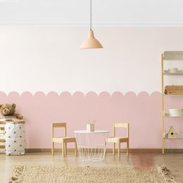 Bilderwelten Fototapete Halbkreisbord&uuml;re klein rosa