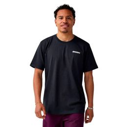 Brooks Graphic Short Sleeve Bekleidung Herren schwarz M
