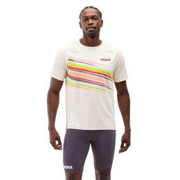 Hoka One One Hoka Race Day Short Sleeve Bekleidung Herren wei&szlig; XL