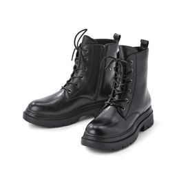 Tchibo - Leder-Boots - Damen - Gr. 37 - schwarz