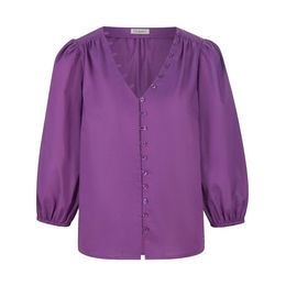Uta Raasch - Bluse mit 3/4-Arm, lila, Gr. 42 / M - Baumwolle