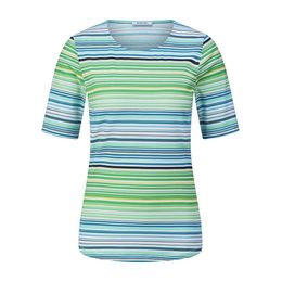 Peter Hahn - Rundhals-Shirt, blau, Gr. 46 / L - Baumwolle