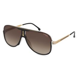 Carrera 1059/S | Herren-Sonnenbrille | Fassung: Vollrand, Pilot, Kunststoff, Schwarz Gold | Glasfarbe: Braun