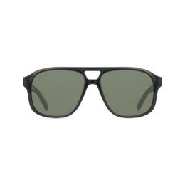 Gucci GG1856S | Herren-Sonnenbrille | Fassung: Vollrand, Pilot, Kunststoff, Schwarz | Glasfarbe: Grau