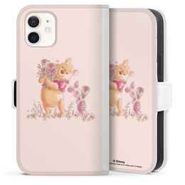 DeinDesign iPhone 12 mini Handy Klapph&uuml;lle Handyh&uuml;lle aus Kunst Leder wei&szlig; Flip Case Winnie The Pooh Piglet Disney Official Licensed Product Sideflip mit Lasche
