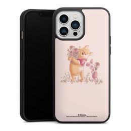 DeinDesign iPhone 13 Pro Max Handy Premium Silikon H&uuml;lle Handyh&uuml;lle schwarz Case Official Licensed Product Winnie The Pooh Piglet Disney Silikon Premium Case