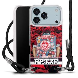 DeinDesign iPhone 17 Pro Handy Carry Case H&uuml;lle mit Band Handykette zum Umh&auml;ngen schwarz 1. Fck Official Licensed Product 1. Fc Kaiserslautern Carry Case