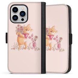 DeinDesign iPhone 13 Pro Handy Klapph&uuml;lle Handyh&uuml;lle aus Kunst Leder schwarz Flip Case Official Licensed Product Winnie The Pooh Piglet Disney Sideflip mit 