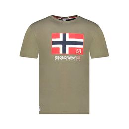 Geographical Norway Shirt "Newflag" in Khaki - 62% | Gr&ouml;&szlig;e 164 | Kinder-oberteile