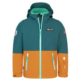 Trollkids Softshelljacke "Skjorta" in T&uuml;rkis - 34% | Gr&ouml;&szlig;e 122 | Kinder-outdoor-jacken