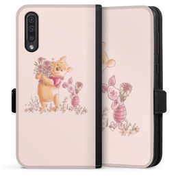 DeinDesign Galaxy A50 Handy Klapph&uuml;lle Handyh&uuml;lle aus Kunst Leder schwarz Flip Case Official Licensed Product Winnie The Pooh Piglet Disney Sideflip mit Lasche