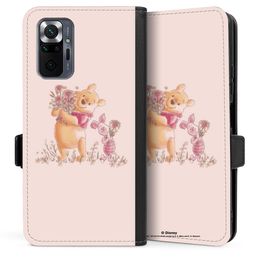 DeinDesign Xiaomi Redmi Note 10 Pro Handy Klapph&uuml;lle Handyh&uuml;lle aus Kunst Leder schwarz Flip Case Winnie The Pooh Piglet Disney Official Licensed Product 