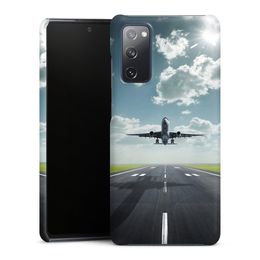 DeinDesign Galaxy S20 FE Handy Premium Case Smartphone Handyh&uuml;lle Schutzh&uuml;lle gl&auml;nzend Urlaub Airplane Wanderlust Premium Case
