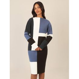 Apart Strickkleid in Schwarz/ Blau/ Wei&szlig; - 69% | Gr&ouml;&szlig;e 42 | Damen-kleider