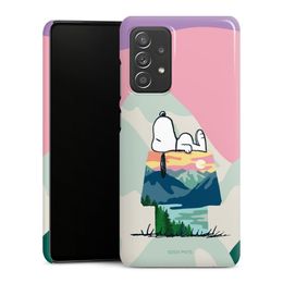 DeinDesign Galaxy A52s 5G Handy Premium Case Smartphone Handyh&uuml;lle Schutzh&uuml;lle gl&auml;nzend Official Licensed Product Snoopy Peanuts Premium Case