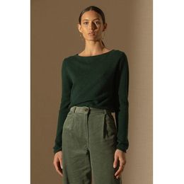 Perfect Cashmere Kaschmir-Pullover in Dunkelgr&uuml;n - 68% | Gr&ouml;&szlig;e XL | Damen-pullover-cardigans