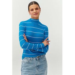TATUUM Longsleeve "Goltika" in Blau/ Wei&szlig; - 61% | Gr&ouml;&szlig;e M | Damen-tops