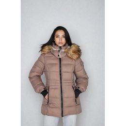 Steve Madden Winterjacke in Hellbraun/ Grau - 75% | Gr&ouml;&szlig;e M | Damenjacken