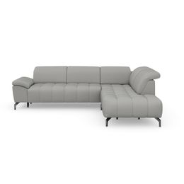 Sit & More Ecksofa SIT & MORE, B:272cm H:79cm T:220cm, silber, Wohnzimmer, Sofas, "Cool L-Form", wahlweise mit Kopfteilverstellung und Vorziehsitz motorisch