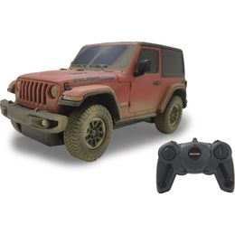 Jamara Kinder RC-Auto "Jeep Wrangler Rubicon 1:24 Muddy 2,4GHz", rot, Kunststoff, B:7cm H:8cm, Fernlenkfahrzeuge